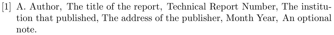 BibTeX report bibliography style [examples] - BibTeX.com