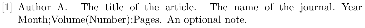 BibTeX vancouver bibliography style [examples] - BibTeX.com