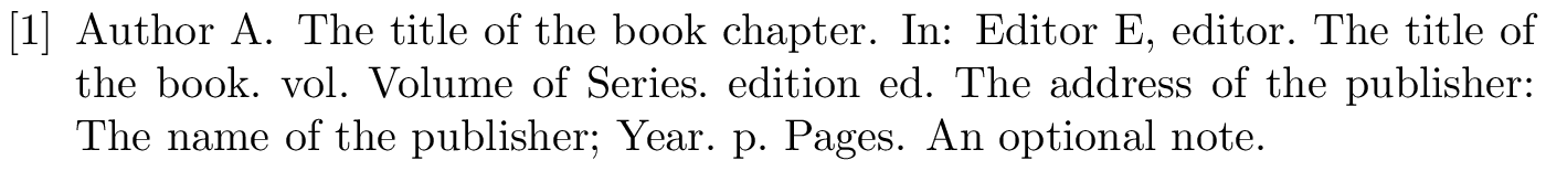BibTeX vancouver bibliography style [examples] - BibTeX.com